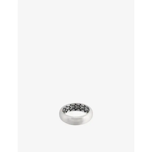 SERGE DENIMES Spine Sterling Band Ring - Silver