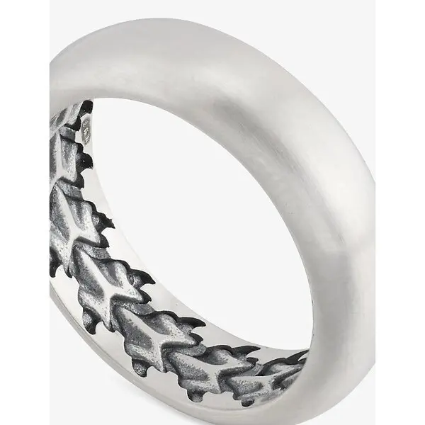 SERGE DENIMES Spine Sterling Band Ring