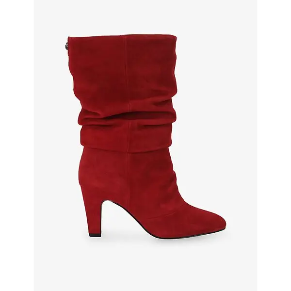 Kurt Geiger Elizabeth Slouch Heeled Suede Boots