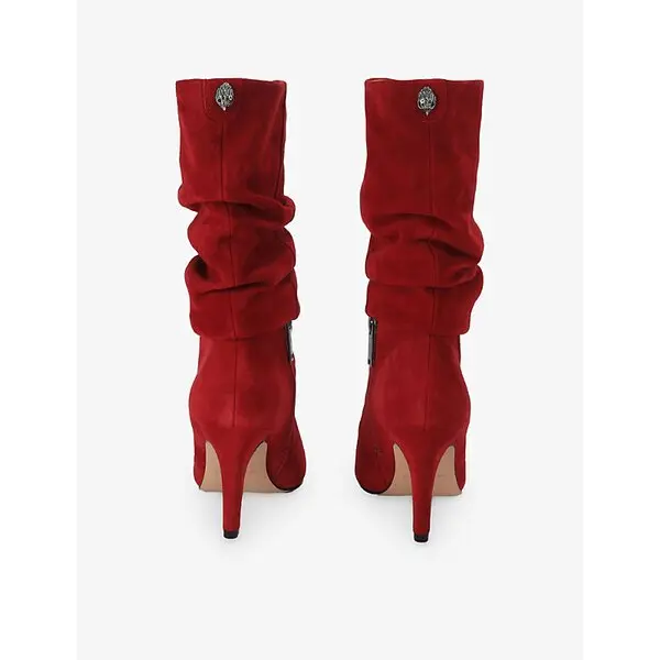 Kurt Geiger Elizabeth Slouch Heeled Suede Boots