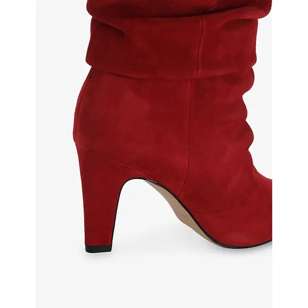 Kurt Geiger Elizabeth Slouch Heeled Suede Boots