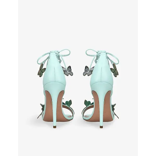 AQUAZZURA Papillon 105 Leather Heeled Sandals