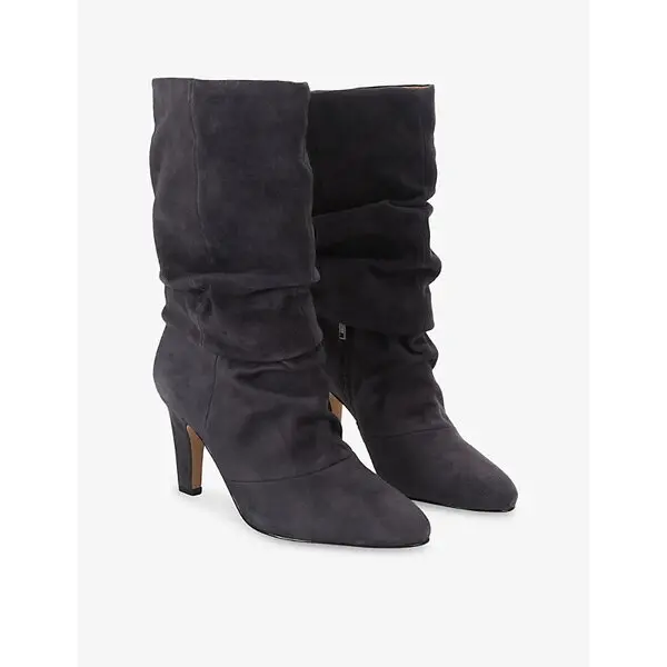 Kurt Geiger Elizabeth Slouch Heeled Suede Boots