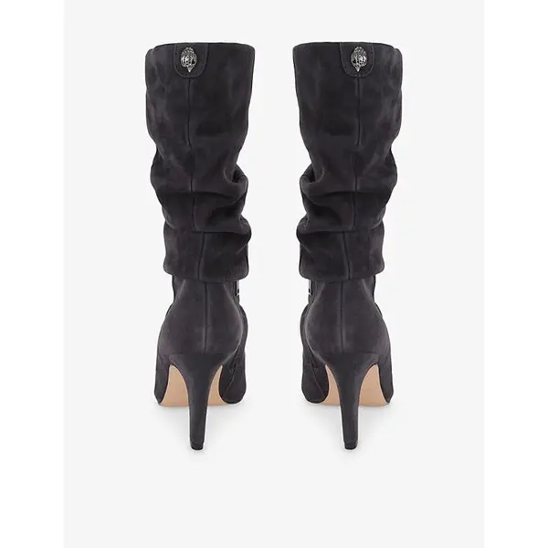 Kurt Geiger Elizabeth Slouch Heeled Suede Boots