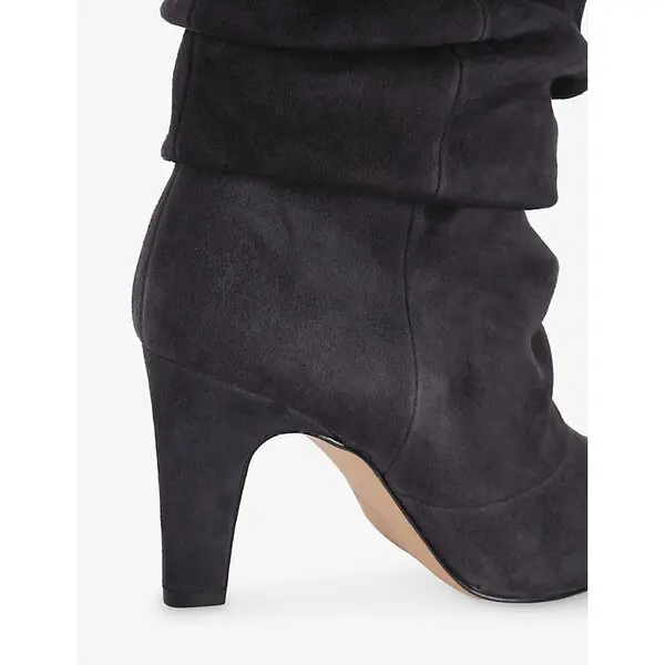 Kurt Geiger Elizabeth Slouch Heeled Suede Boots