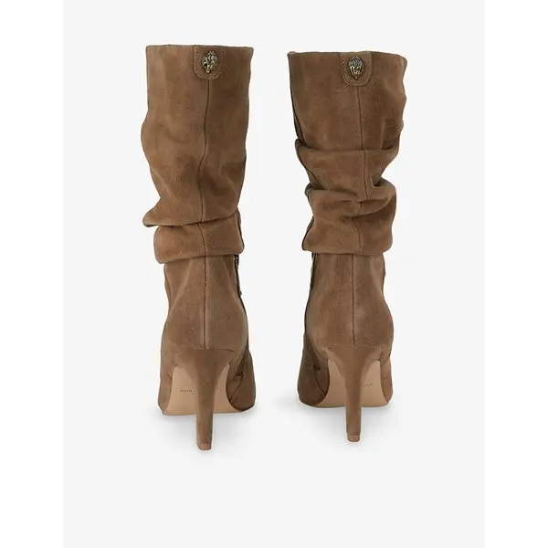 Kurt Geiger Elizabeth Slouch Heeled Suede Boots