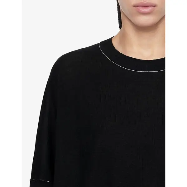 ALLSAINTS Martel Asymmetric-hem Wool Jumper