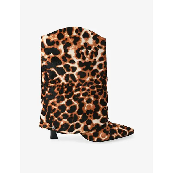 Kurt Geiger Annabel Leopard-print Suede Boots