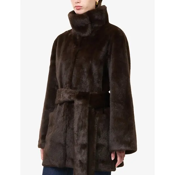 Stylein Hilani Belted Faux-fur Coat