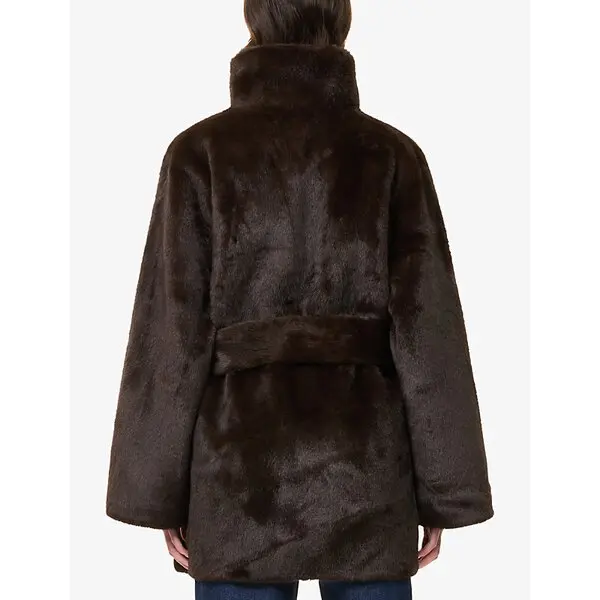 Stylein Hilani Belted Faux-fur Coat