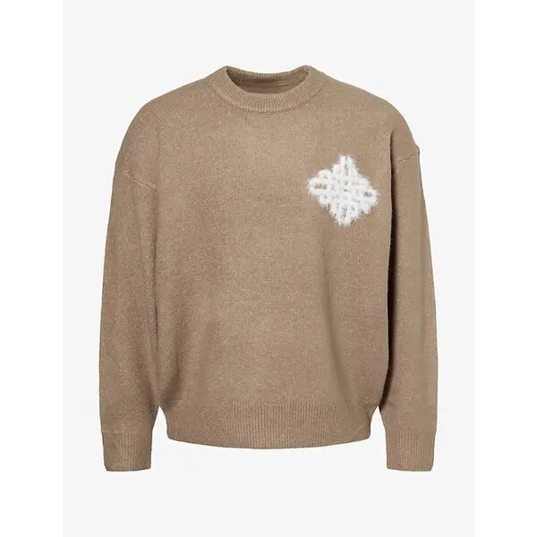 THE COUTURE CLUB Emblem Crew-neck Knitted Jumper