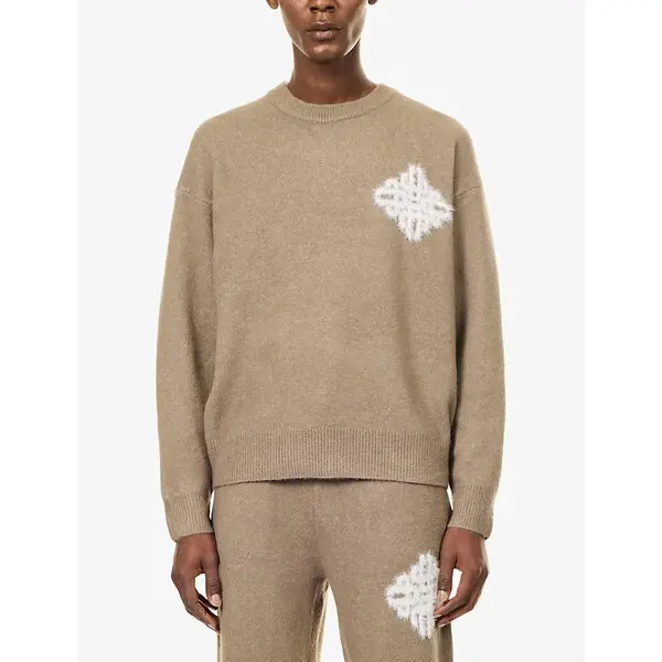 THE COUTURE CLUB Emblem Crew-neck Knitted Jumper