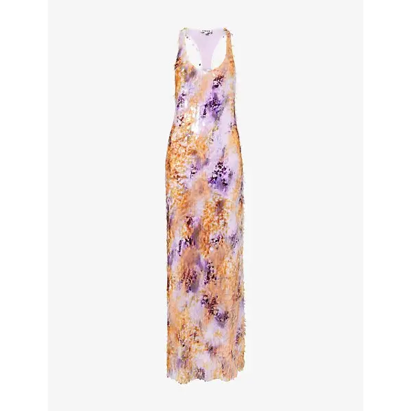 Staud Juanita Racerback Sequin Maxi Dress