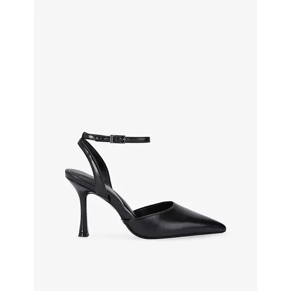 Carvela Leoni Leather Sling-back Courts - Black