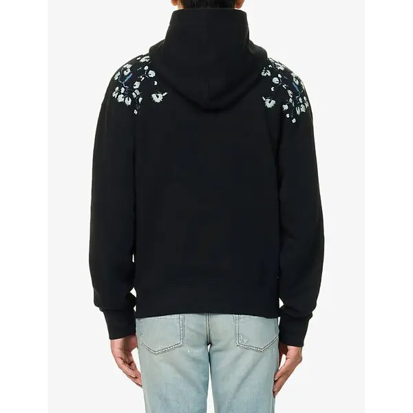 Amiri Floral-embroidered Cotton Hoody