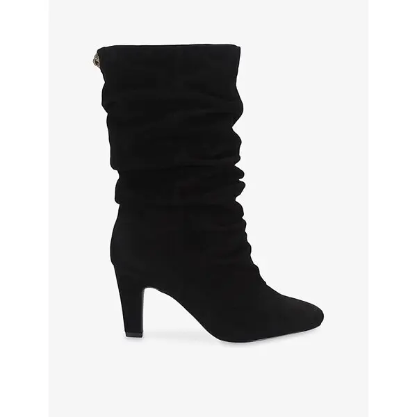 Kurt Geiger Elizabeth Slouch Heeled Suede Boots