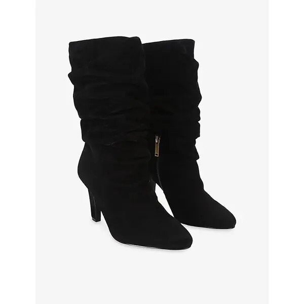 Kurt Geiger Elizabeth Slouch Heeled Suede Boots