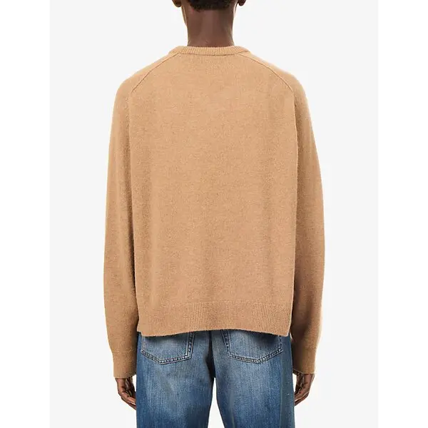 Acne Studios Kaymel V-neck Knit Wool Jumper - Light Camel