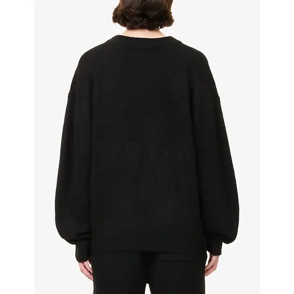 THE COUTURE CLUB Emblem Fluffy Knitted Jogging Bottoms