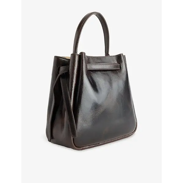 Tory Burch Romy Distressed Leather Bucket Bag