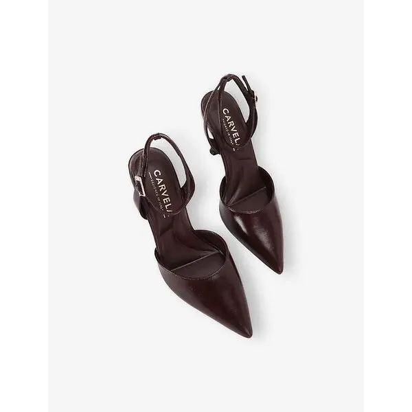 Carvela Leoni Leather Sling-back Courts