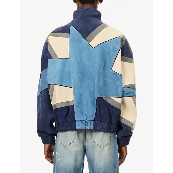 NAHMIAS Mvp Star Suede Bomber Jacket