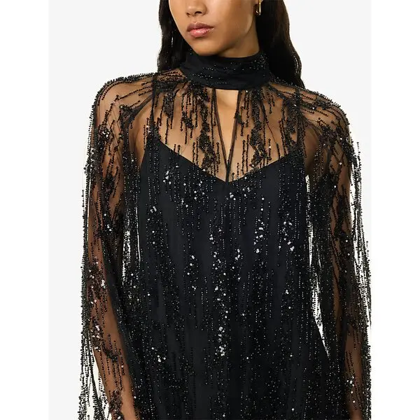 Staud Esther Sequin Woven Mini Dress