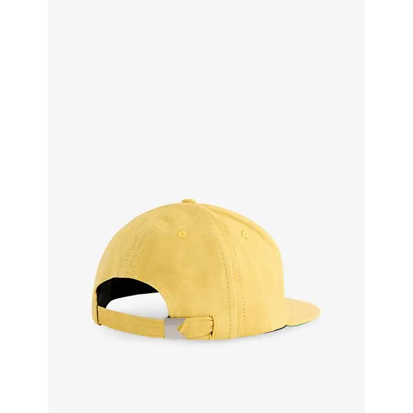 Rhude Logo-embroidered Leather Cap