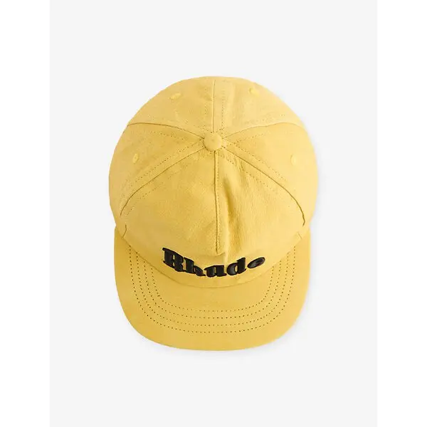 Rhude Logo-embroidered Leather Cap