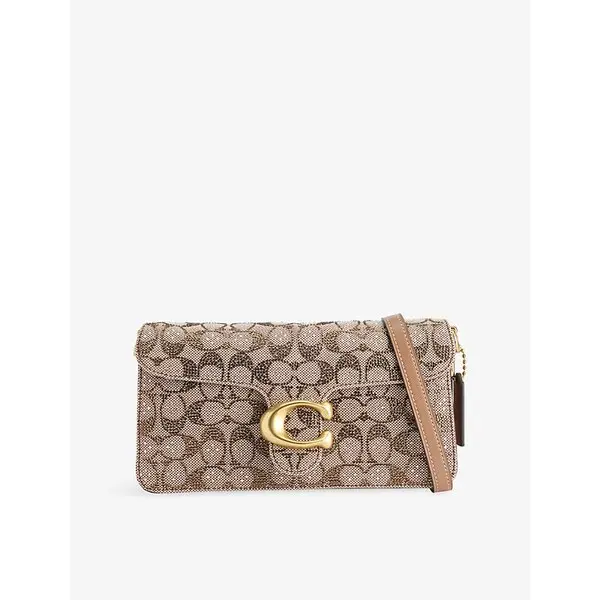 COACH Tabby Jacquard Shoulder Bag - Mushroom