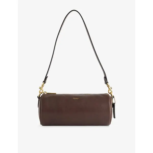 COACH Barrel Leather Shoulder Bag - Maple