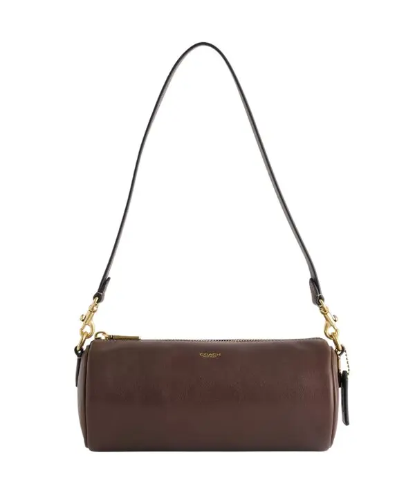 COACH Barrel Leather Shoulder Bag - Maple