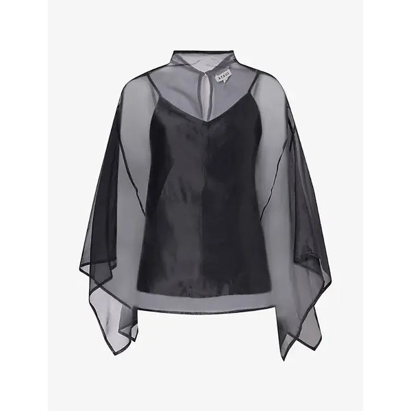 Staud Fia Organza Top - Black Blk