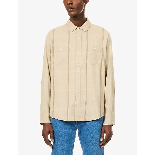 Paige Everett Checked Cotton-blend Shirt Xxl