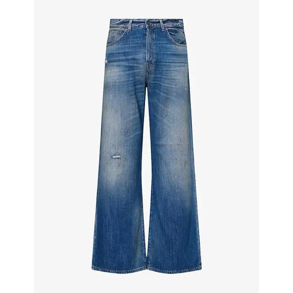 Acne Studios 2021m Stained Straight-leg Denim Jeans