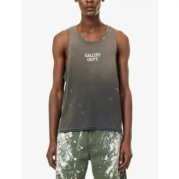 GALLERY DEPT. Logo-print Oversize Cotton Vest Top
