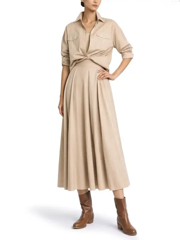 FAY Cotton Midi Skirt