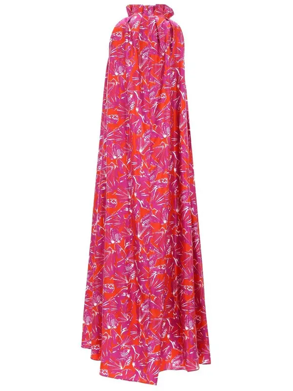 Max Mara Abito In Twill Di Seta Stampata