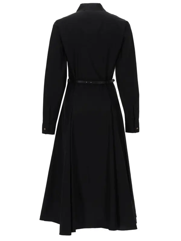 Max Mara Abito Chemisier In Popeline - Black