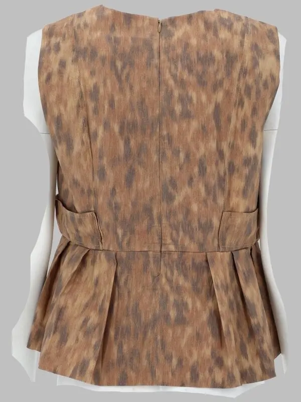 GANNI Blusa In Cotone Con Stampa - Cream