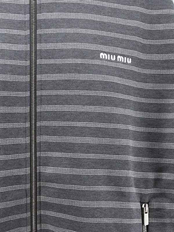 Miu Miu Striped Cotton Sweatshirt