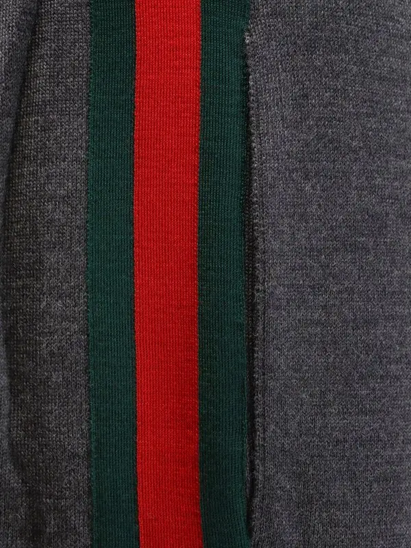 Gucci Wool Leisure Trousers With Web Insert