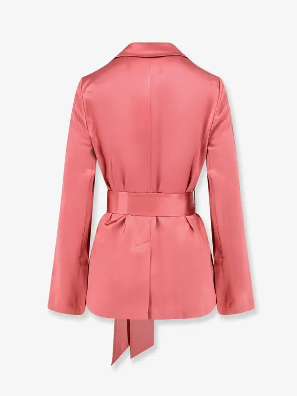 JOSEPH Doublebreasted Satin Blazer - Pink