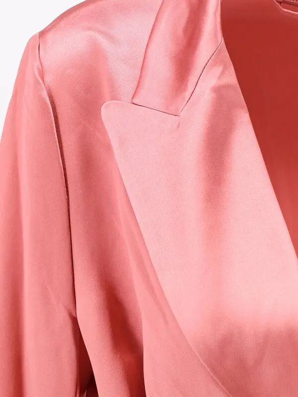 JOSEPH Doublebreasted Satin Blazer - Pink