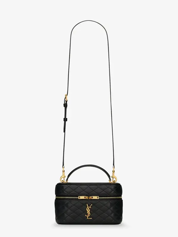 Saint Laurent Gaby Vanity Bag In Leather - Black