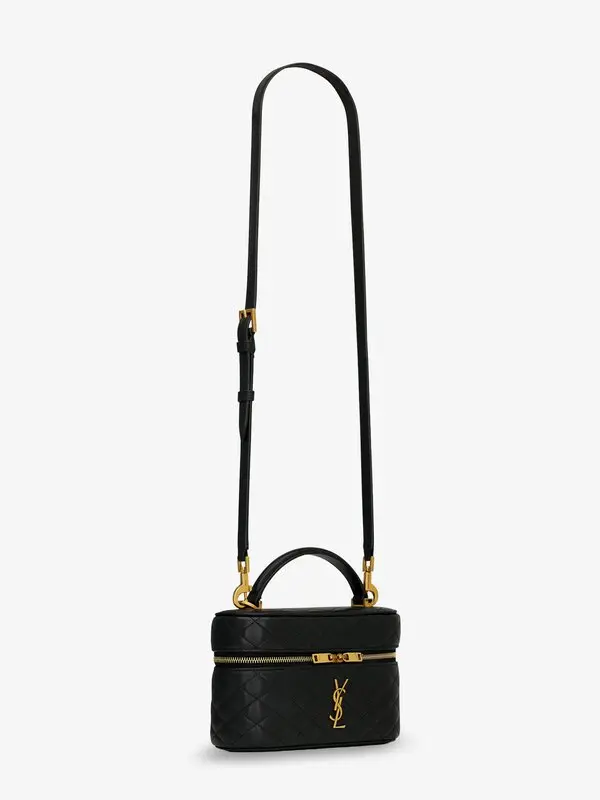 Saint Laurent Gaby Vanity Bag In Leather - Black