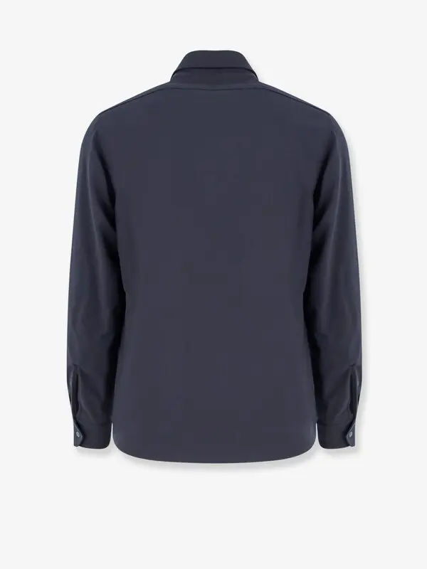 Aspesi Virgin Wool Blend Shirt/jacket With Thermal Insulation