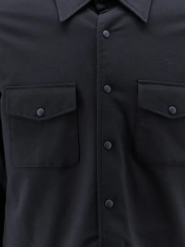Aspesi Virgin Wool Blend Shirt/jacket With Thermal Insulation