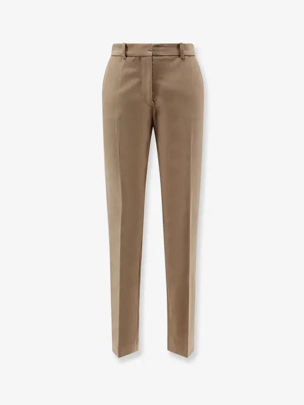 JOSEPH Viscose And Stretch Cotton Trousers - Beige
