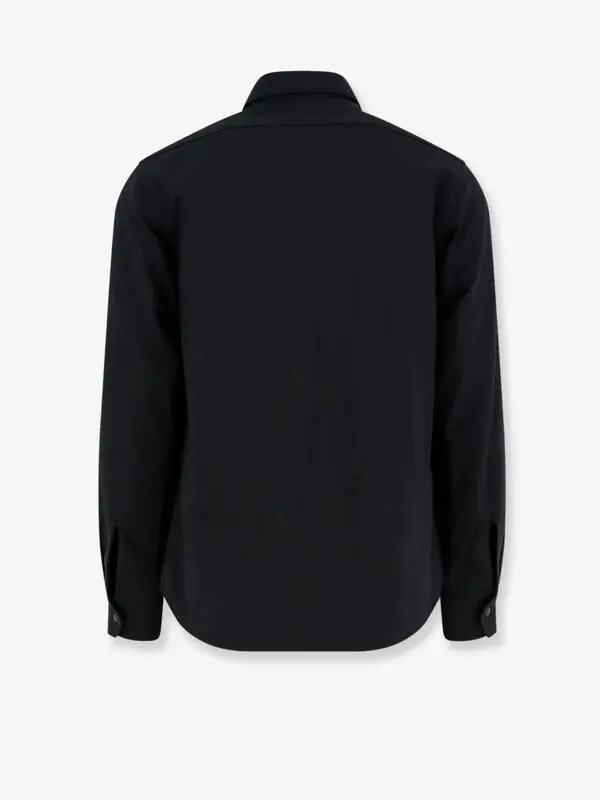 Aspesi Virgin Wool Blend Shirt/jacket With Thermal Insulation